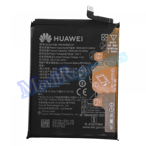 Batería HB446486ECW para Huawei P Smart Z / P20 Lite (2019) De 4000mAh ...