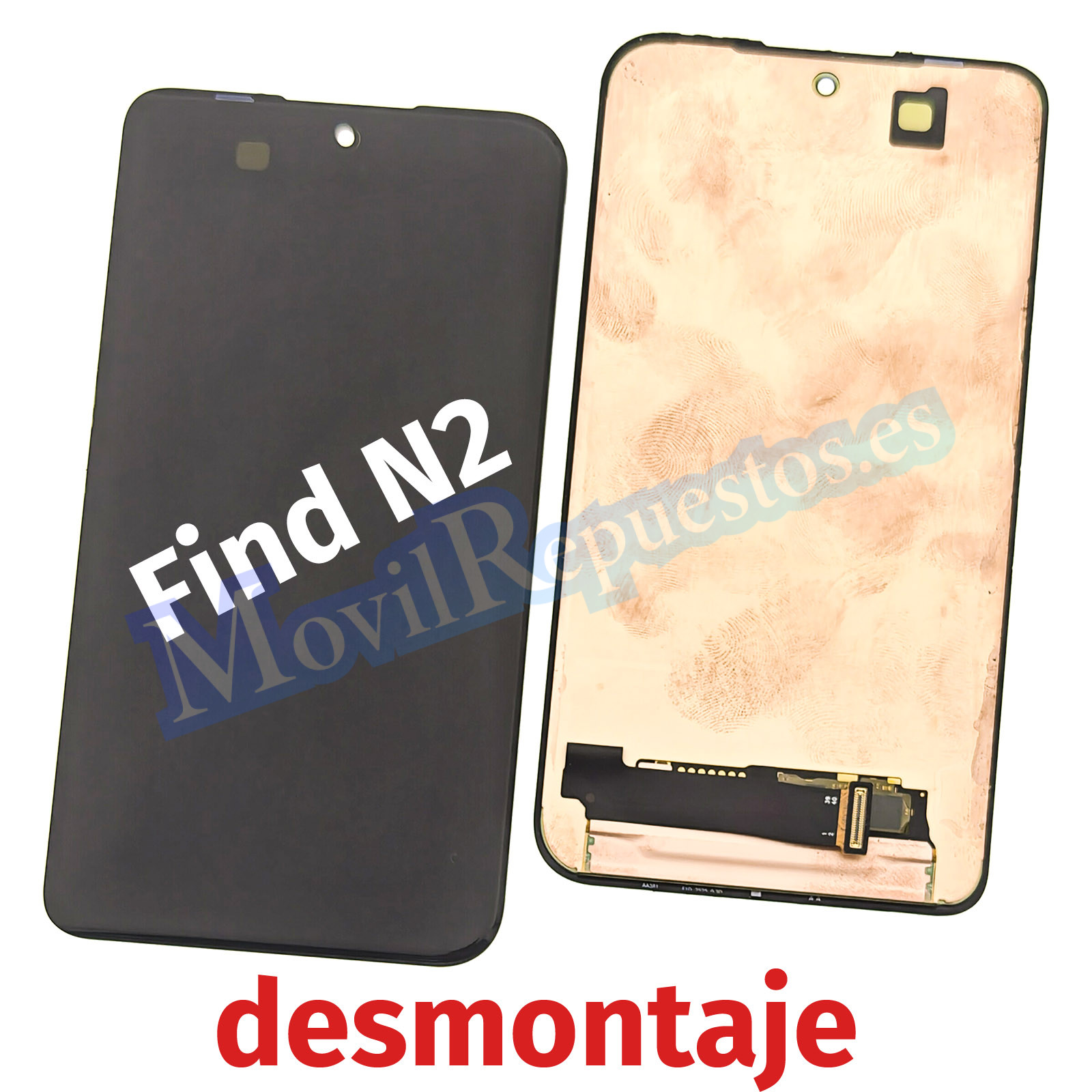 Pantalla Completa LCD Y Táctil para Oppo Find N2 – Negro / Exterior (De Desmontaje ...